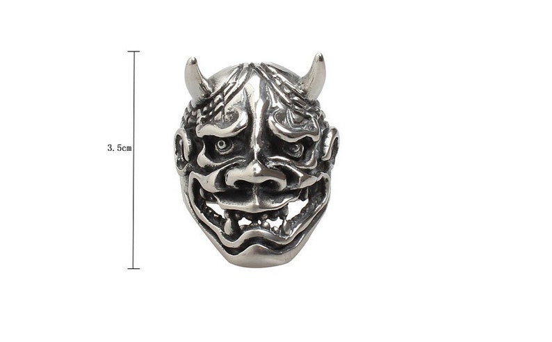 Hannya Ring sterling Silver Hannya Mask Ring: Japanese - Etsy