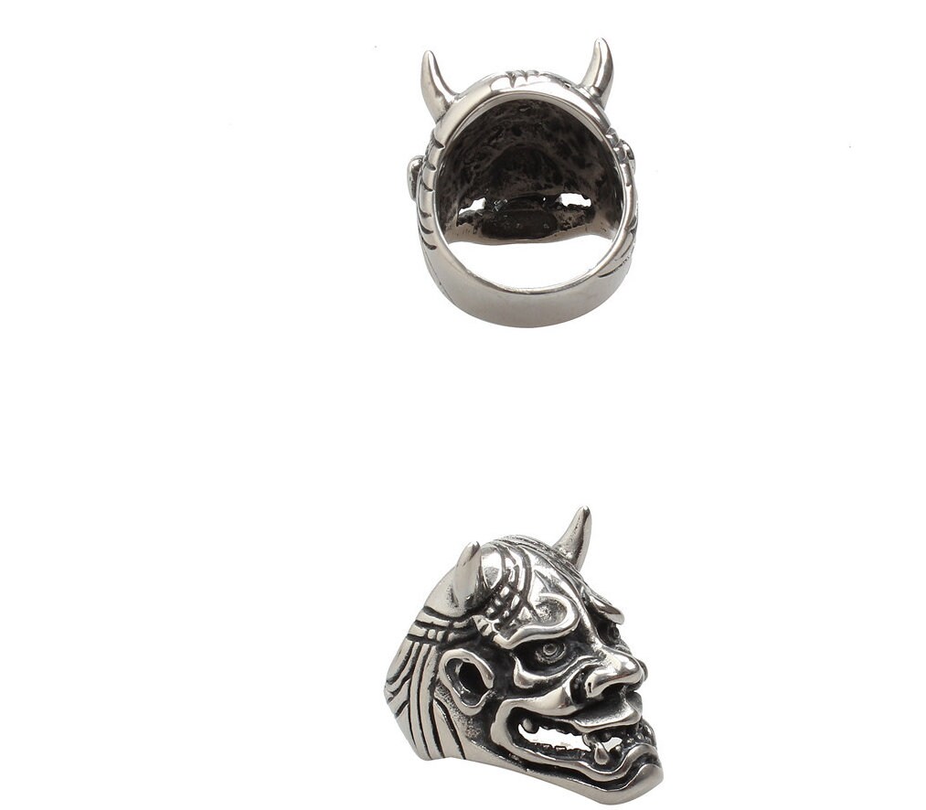 Hannya Ring sterling Silver Hannya Mask Ring: Japanese - Etsy
