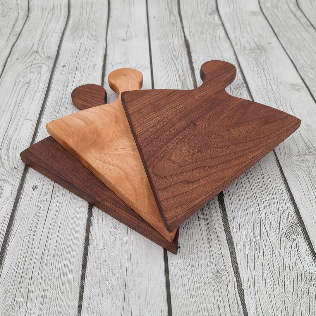 Hardwood Pizza Slice Charcuterie Board / Pizza Slice Cutting Board With ...