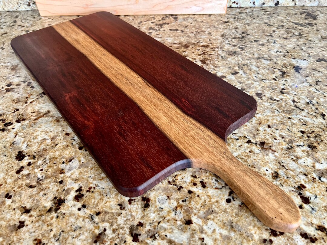 Exotic Katalox Wood Charcuterie Board, Cutting Board With Handle, Wood ...