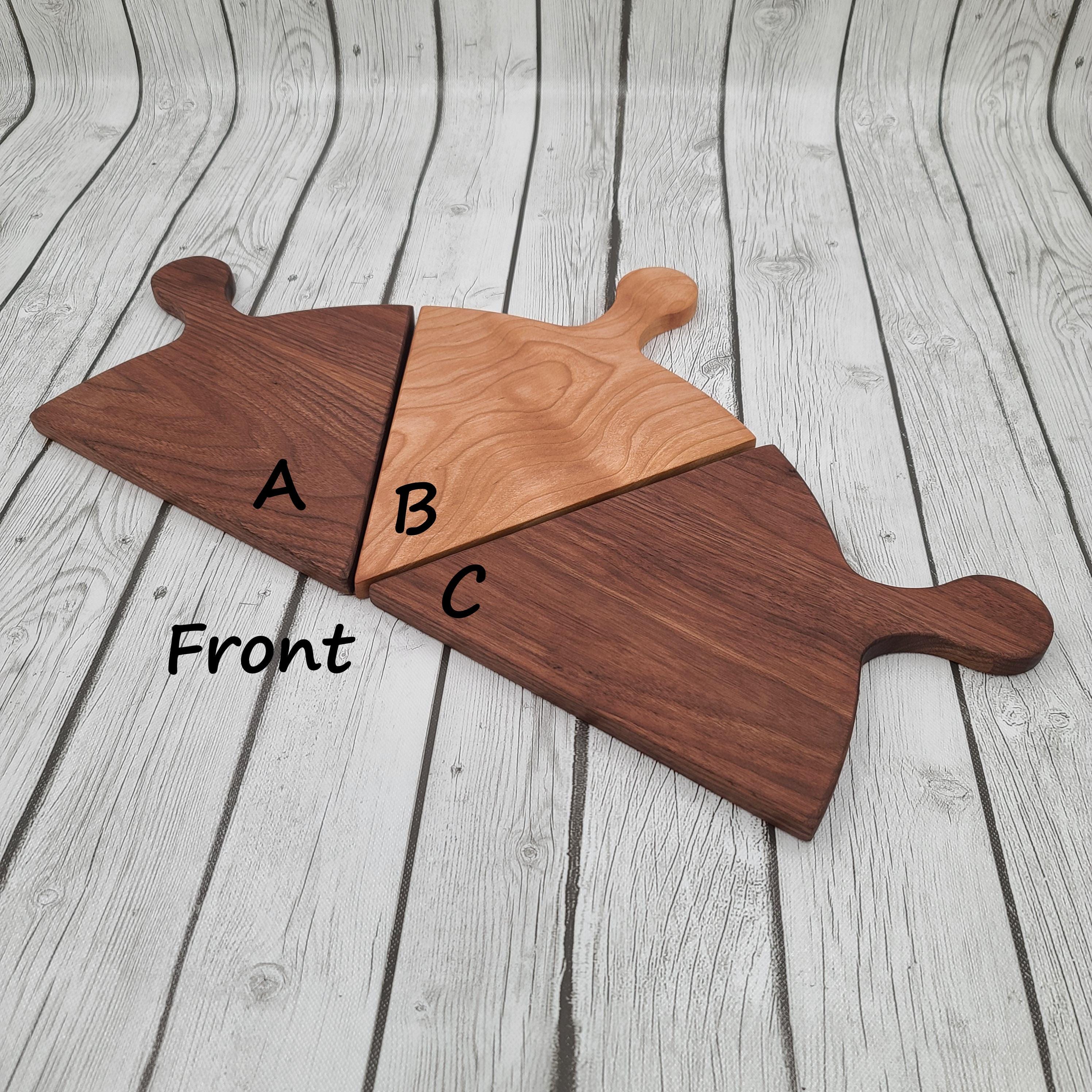 Hardwood Pizza Slice Charcuterie Board / Pizza Slice Cutting Board With ...