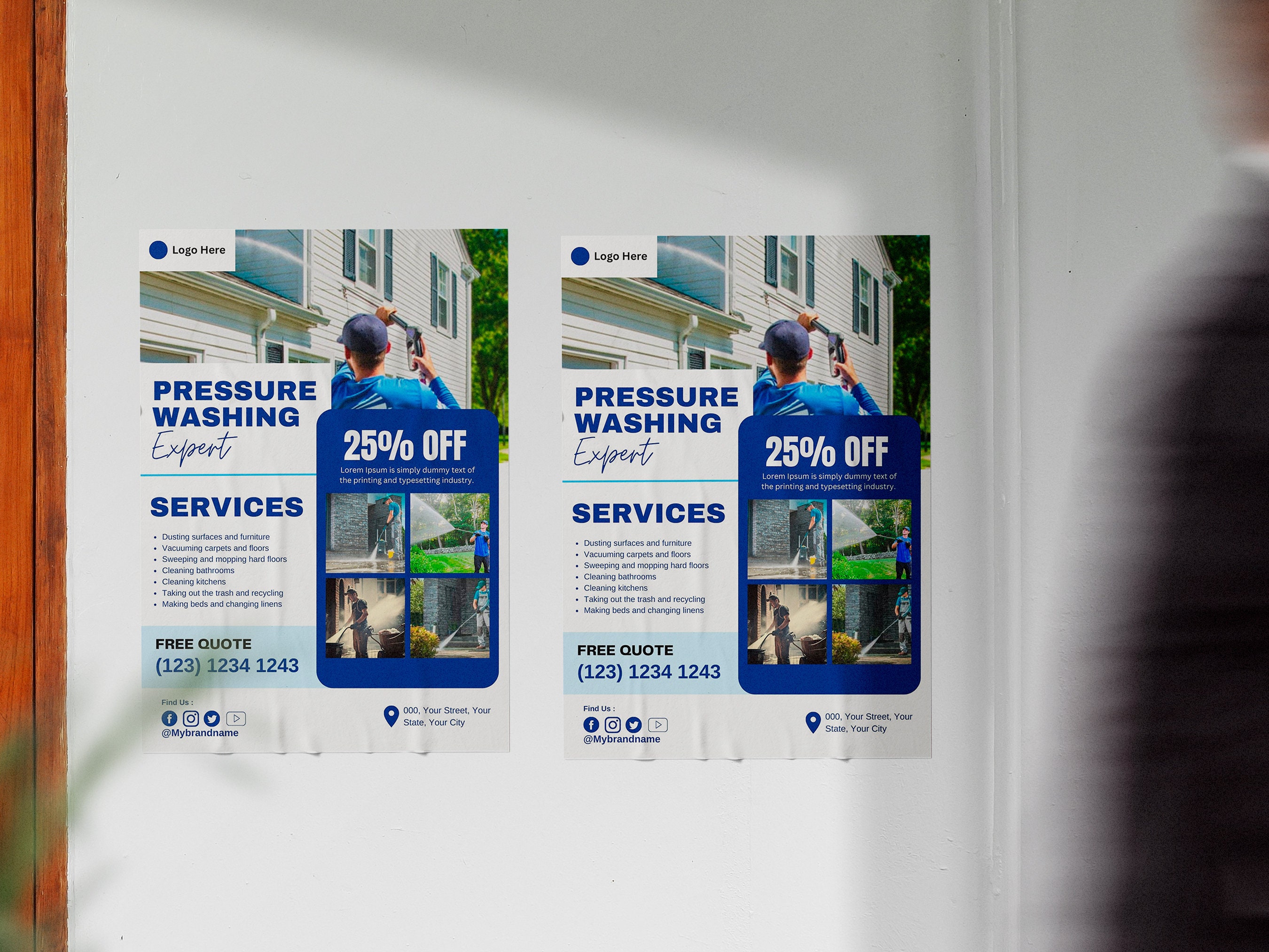 Pressure Washing Flyer Template, Power Washing Experts, Cleaning ...