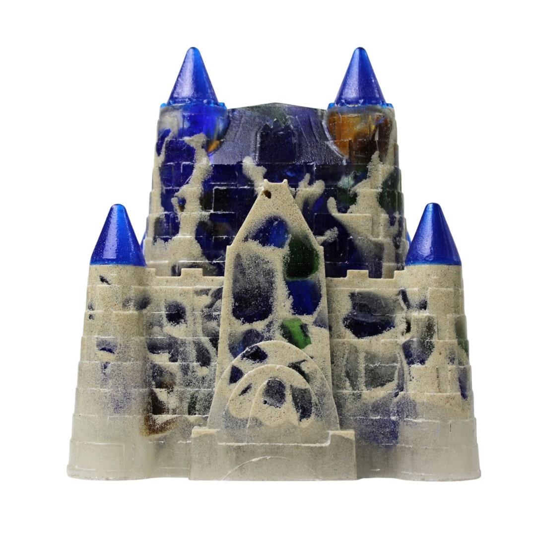 Seaglass Sand Castle Sculpture Made With Recycled Seaglass Resin and ...