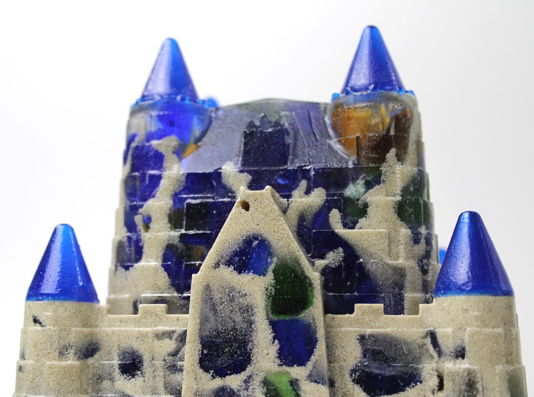 Seaglass Sand Castle Sculpture Made With Recycled Seaglass Resin and ...