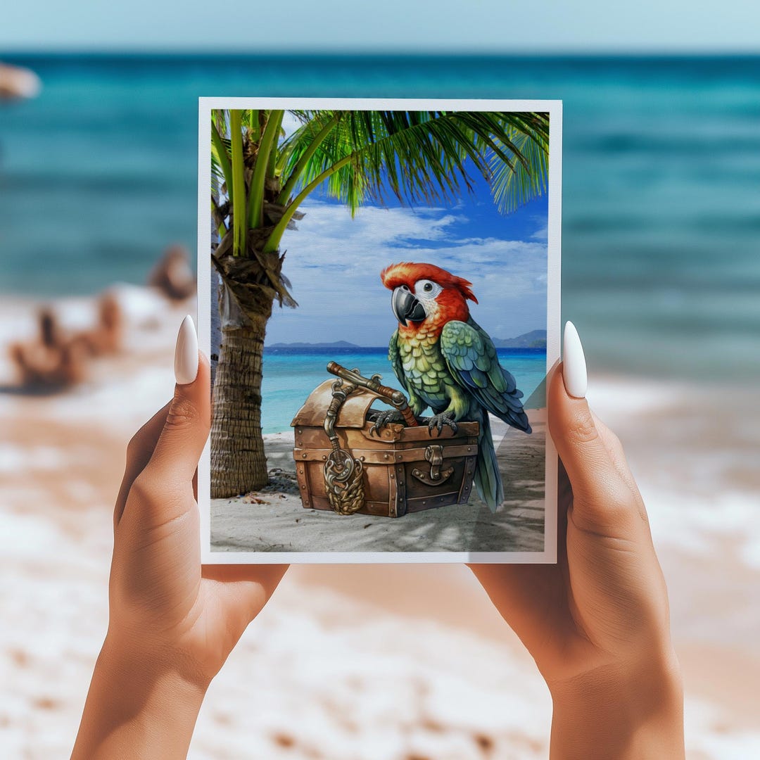 Pirates and Parrots Card - Etsy