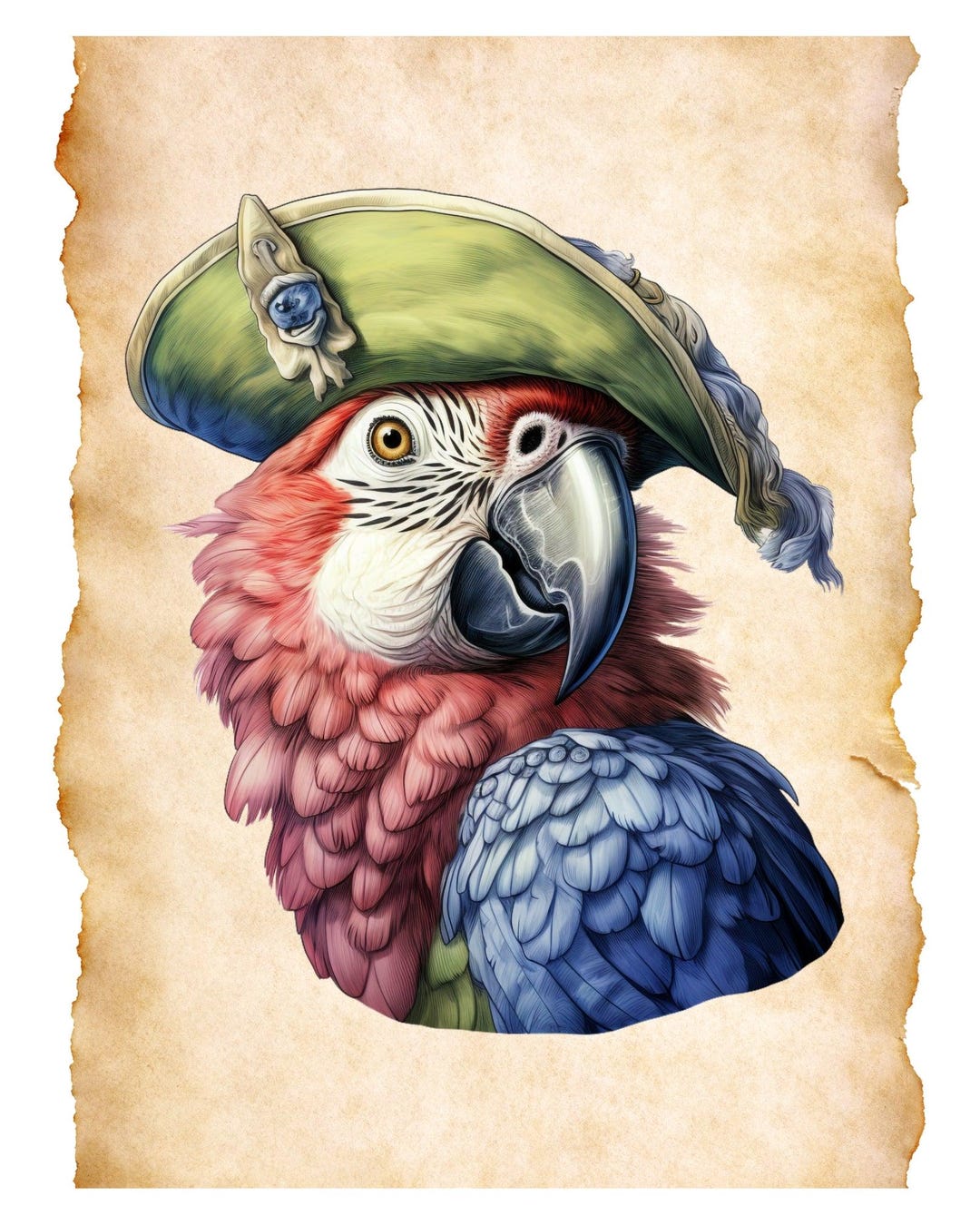 Pirates and Parrots 8x10 Art Print 3 - Etsy
