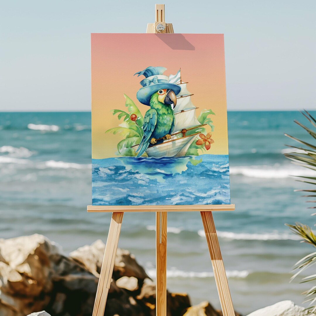Sea Parrot Tropical 8x10 Art Print - Etsy