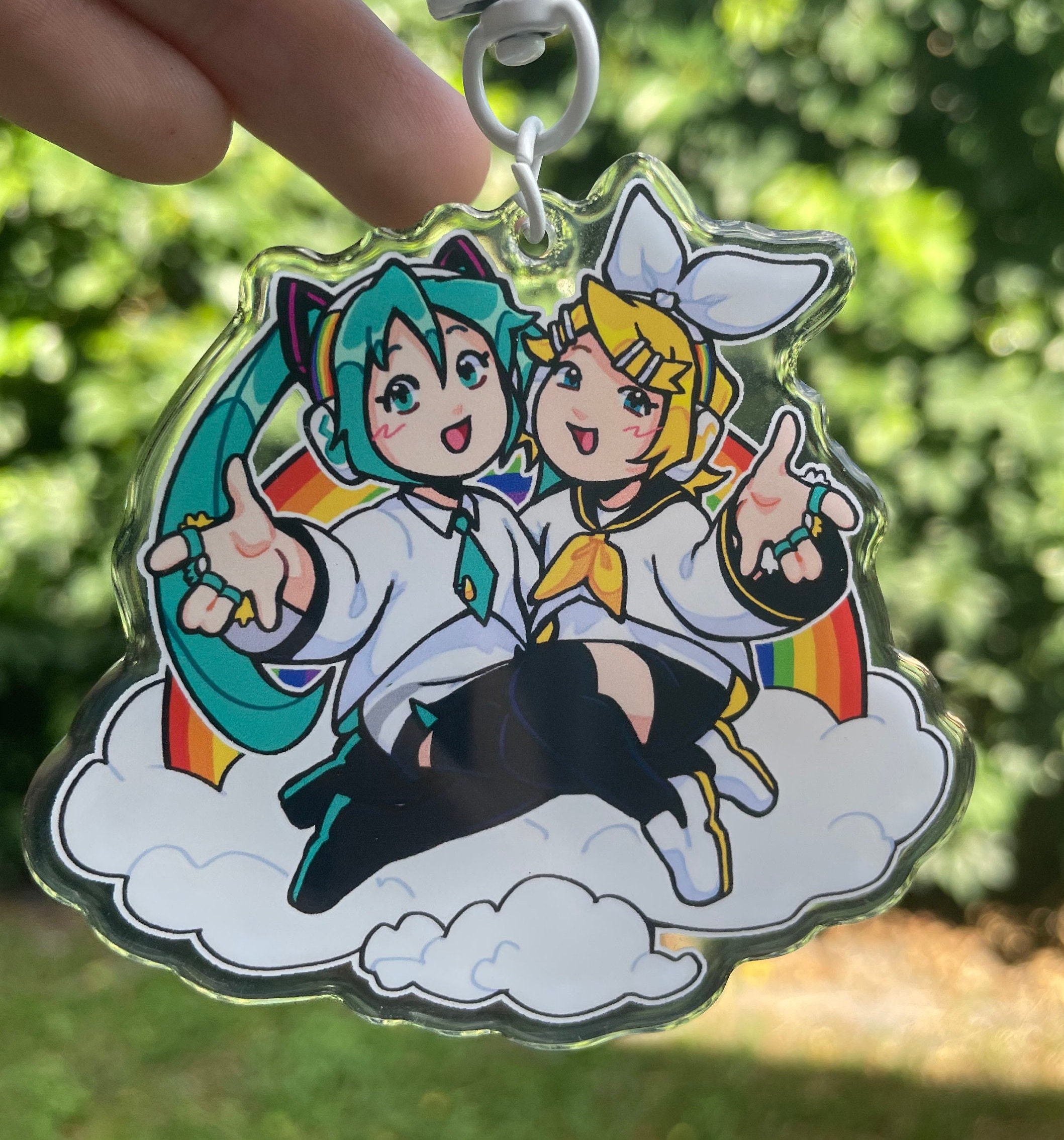 Mikurin Rainbow Keychain 3 Inch Clear Acrylic Charms - Etsy