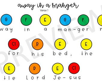 We Wish You a Merry Christmas Handbell Chart (Download Now) - Etsy