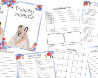 Singing Time 2024, Primary Music Schedule, Primary Chorister Binder ...