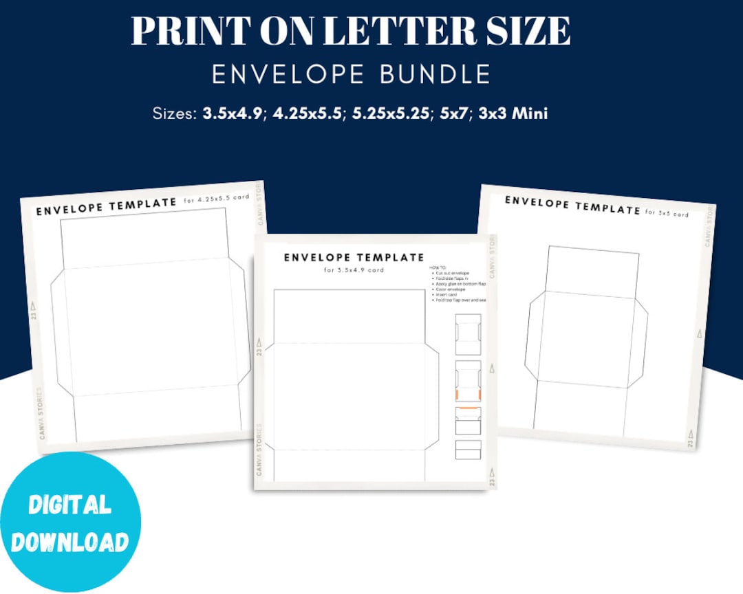 Envelopes Digital Download, DIY Your Own Envelopes for Printable ...