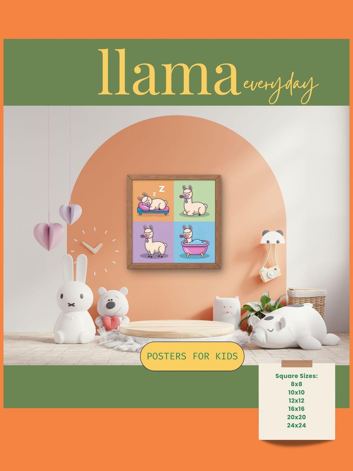Nursery Decor - Llama - Kids Room Decor - Bedroom Wall Art - Printable ...
