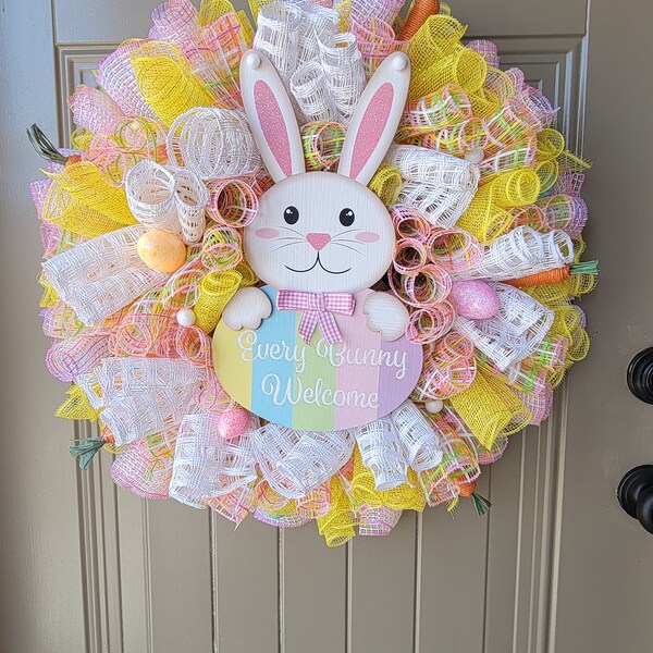 Easter Bunny Wreath - Etsy