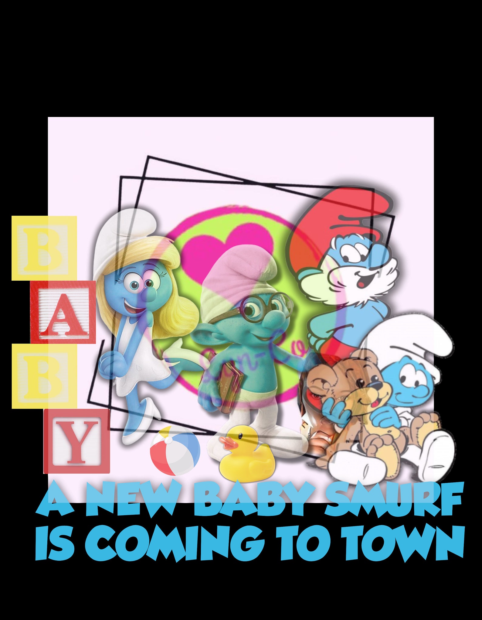 Baby Smurf Baby Shower Png - Etsy