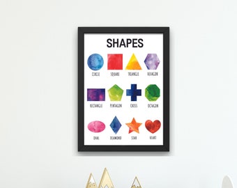 Colors Wall Art, Learning Posters for Toddlers, Learning Posters for ...