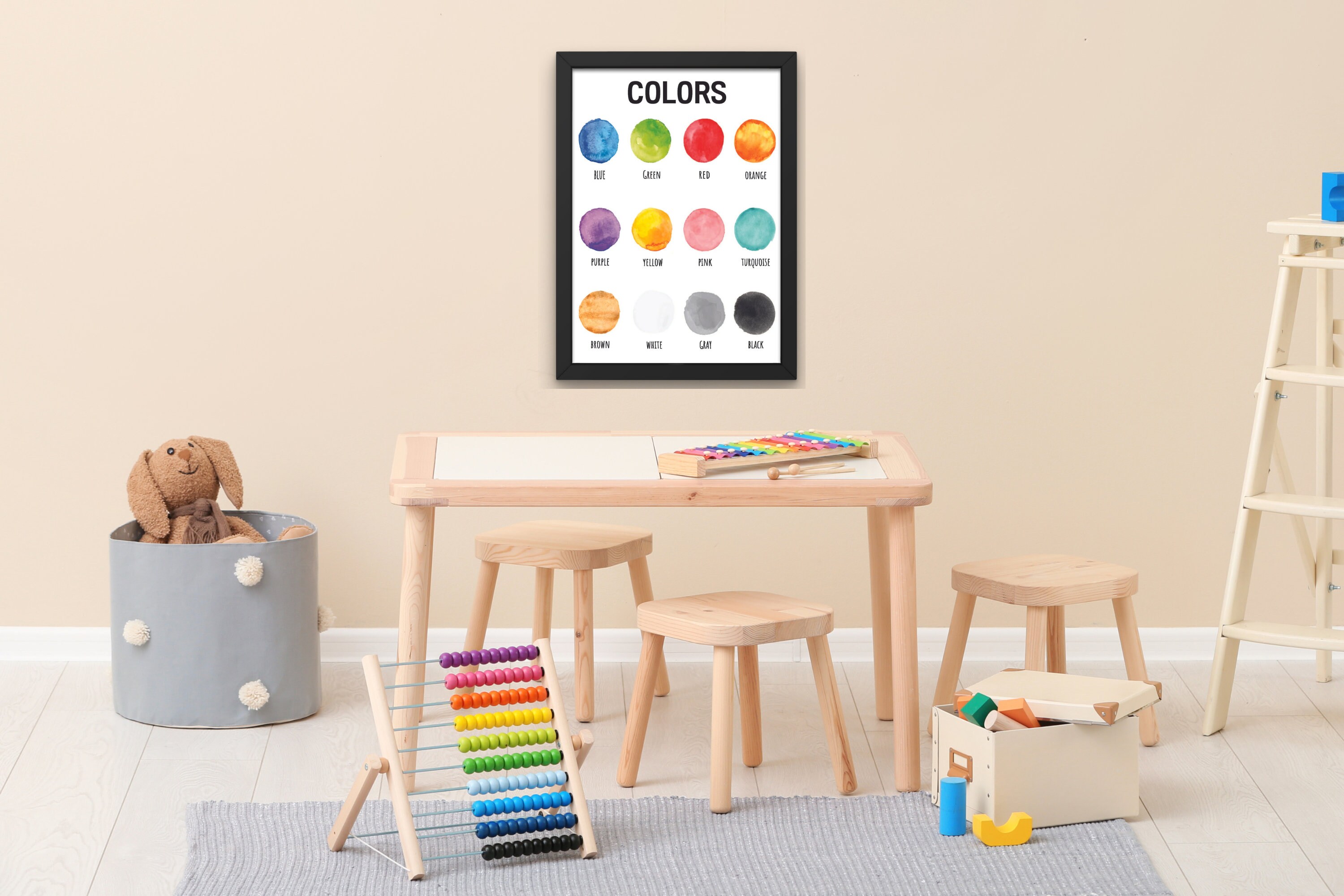 Colors Wall Art, Learning Posters for Toddlers, Learning Posters for ...