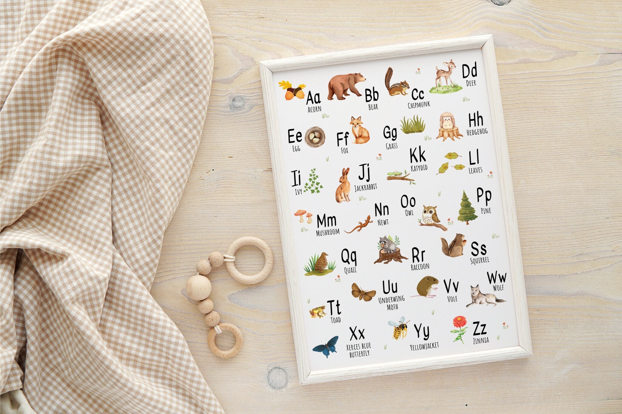 Woodland Alphabet Printable, Woodland Alphabet Poster, Woodland ...