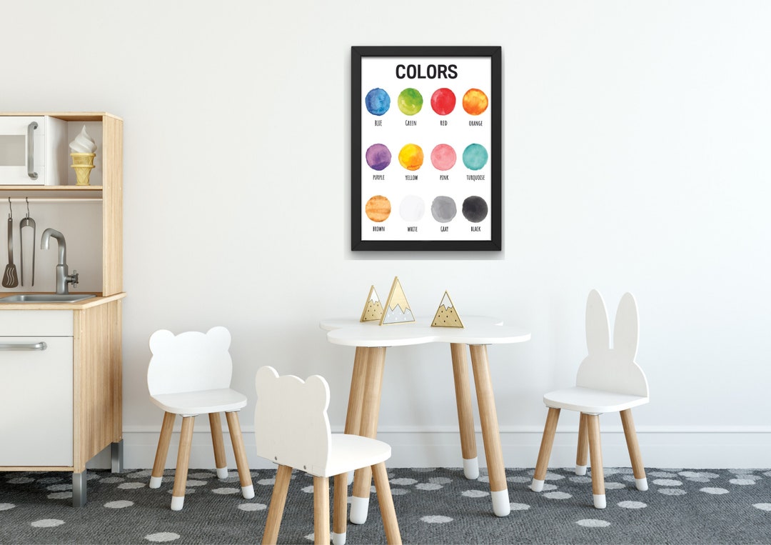 Colors Wall Art, Learning Posters for Toddlers, Learning Posters for ...