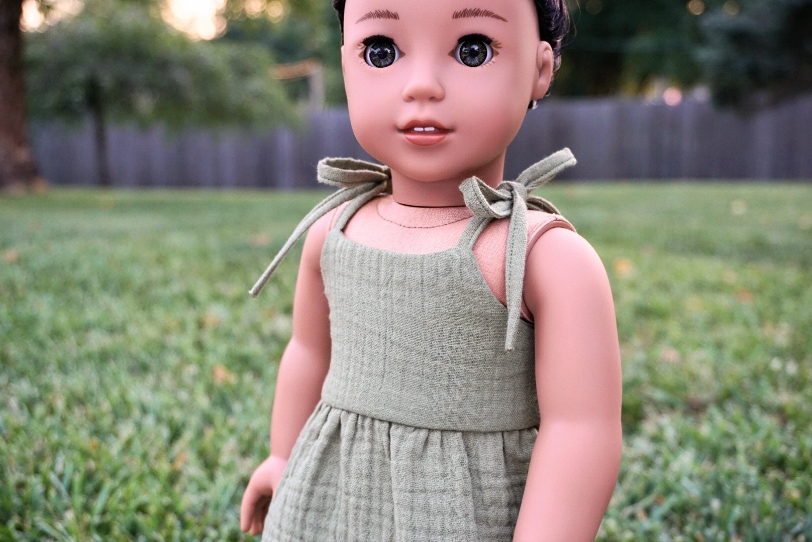 Green Tiered Dress For 18 Inch American Girl Dolls Etsy