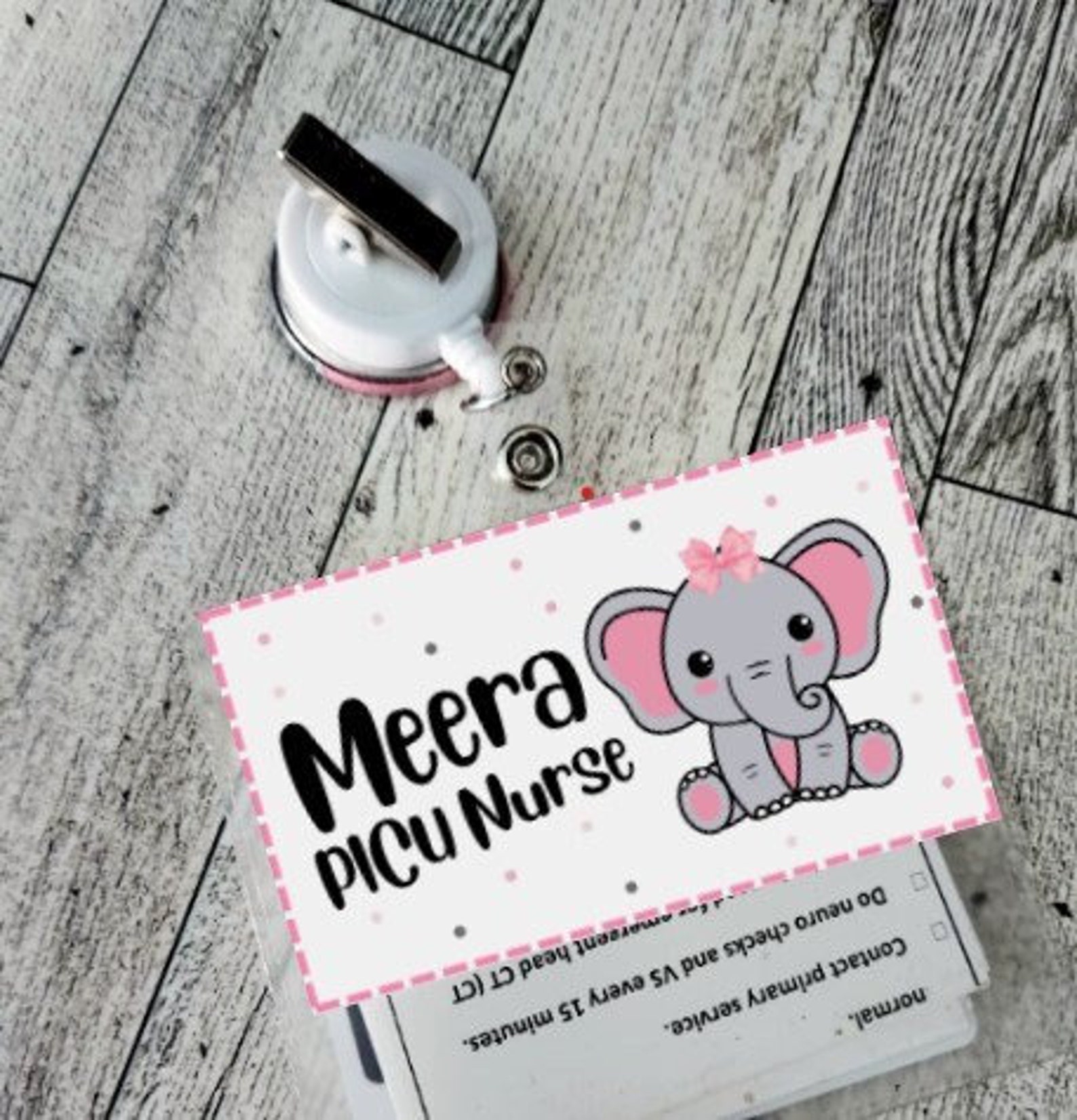 Elephant Badge Name Tag: Customizable Nurse Badge - Etsy