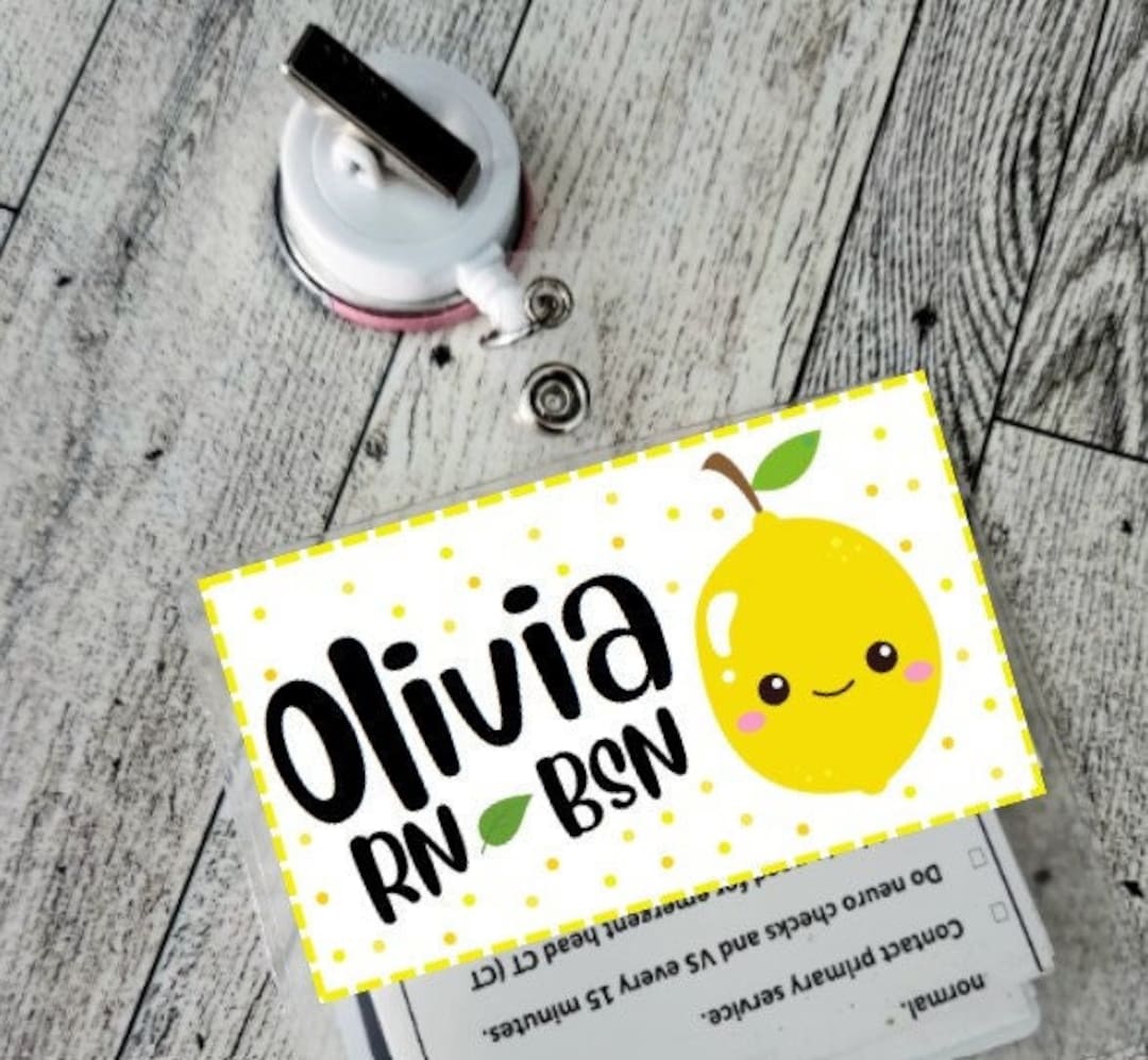 Badge Name Tag, Lemon Badge Name Tag, Nurse Badge Name Tag, Teacher ...