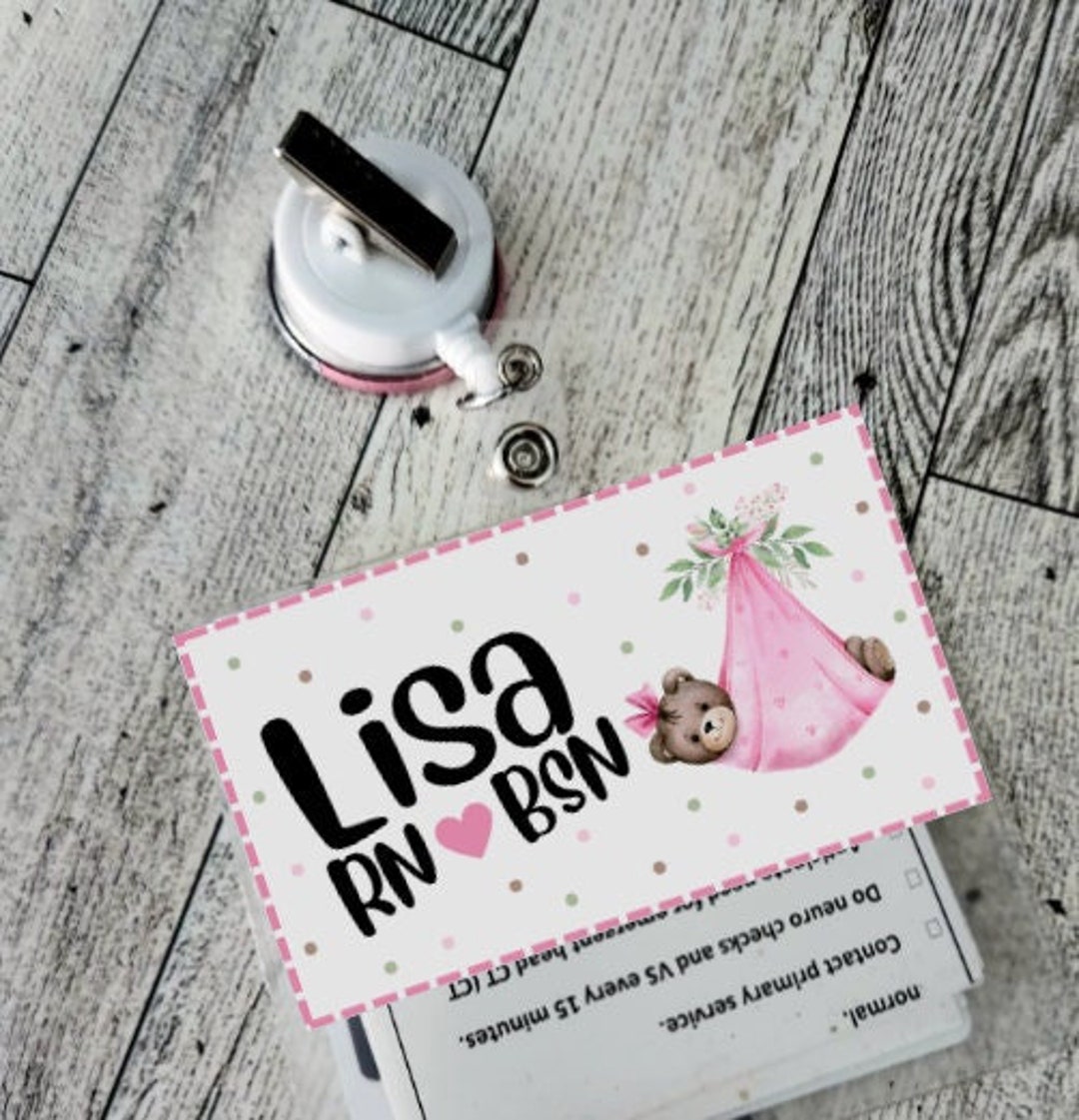 Badge Name Tag, Baby Bear Badge Name Tag, NICU Nurse Badge Name Tag ...