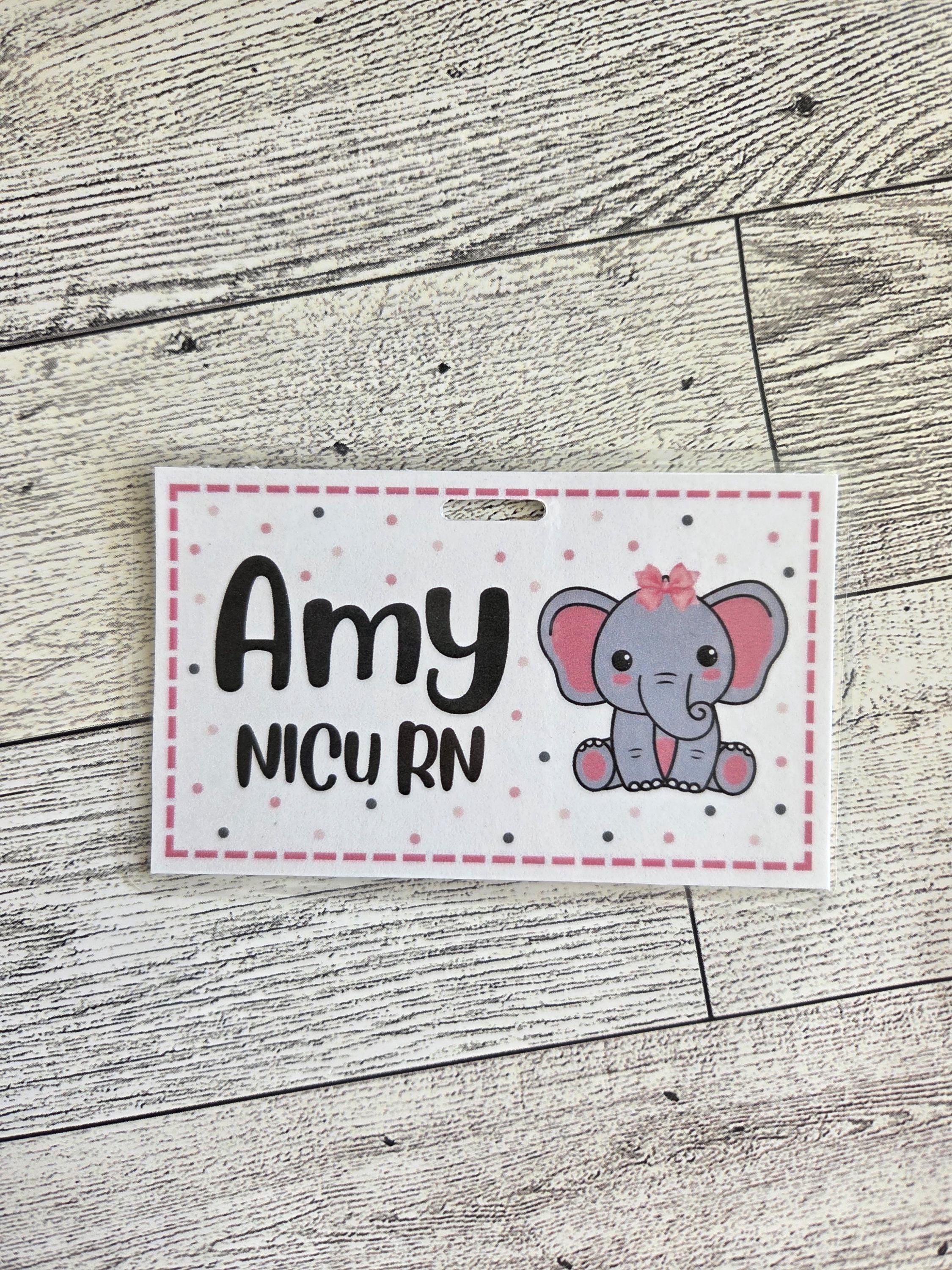 Elephant Badge Name Tag: Customizable Nurse Badge - Etsy