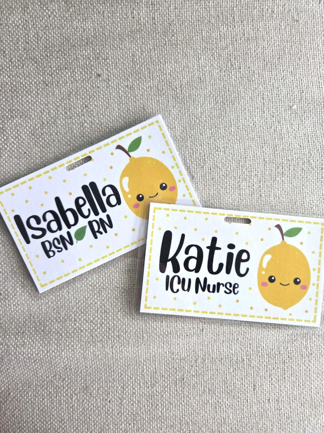 Lemon Badge Name Tag: Customizable Laminated ID - Etsy