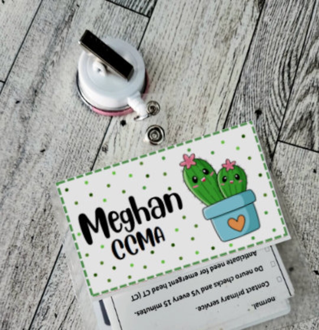 Badge Name Tag, Cacti Badge Name Tag, Nurse Badge Name Tag, Plant Lover ...