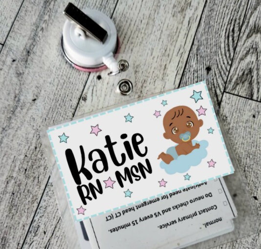Badge Name Tag, Baby in Clouds Badge Name Tag, NICU Nurse Badge Name ...