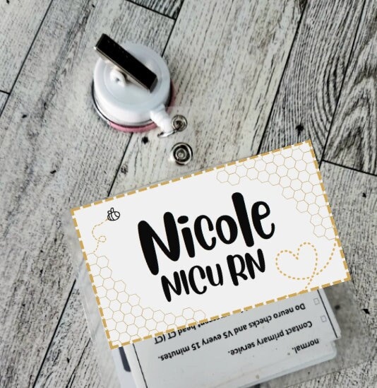 Bumblebee Customizable Badge Name Tag: Nurse, Teacher - Etsy