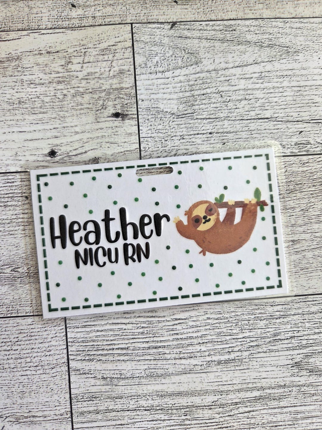 Sloth Badge Name Tag: Customizable Laminated Jungle Theme - Etsy