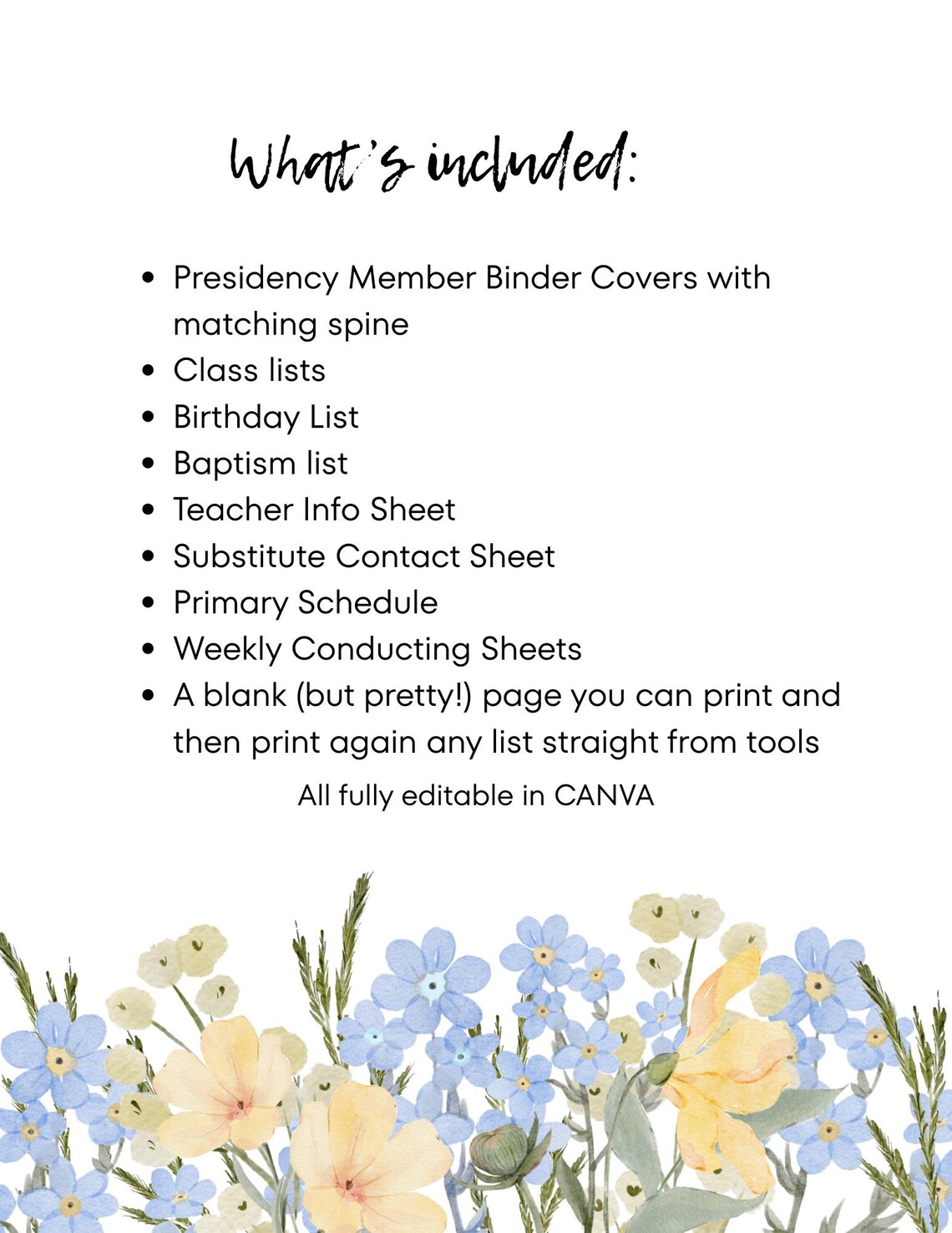 2026 Primary Presidency Binder Pack, CANVA DOWNLOAD - Etsy
