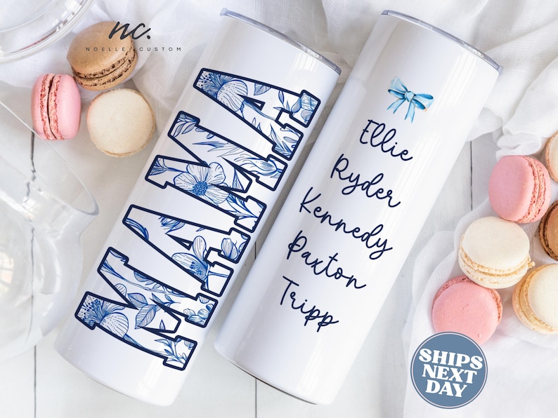 Custom Mama Tumbler With Straw for Mom Personalized Mama Gifts Floral ...
