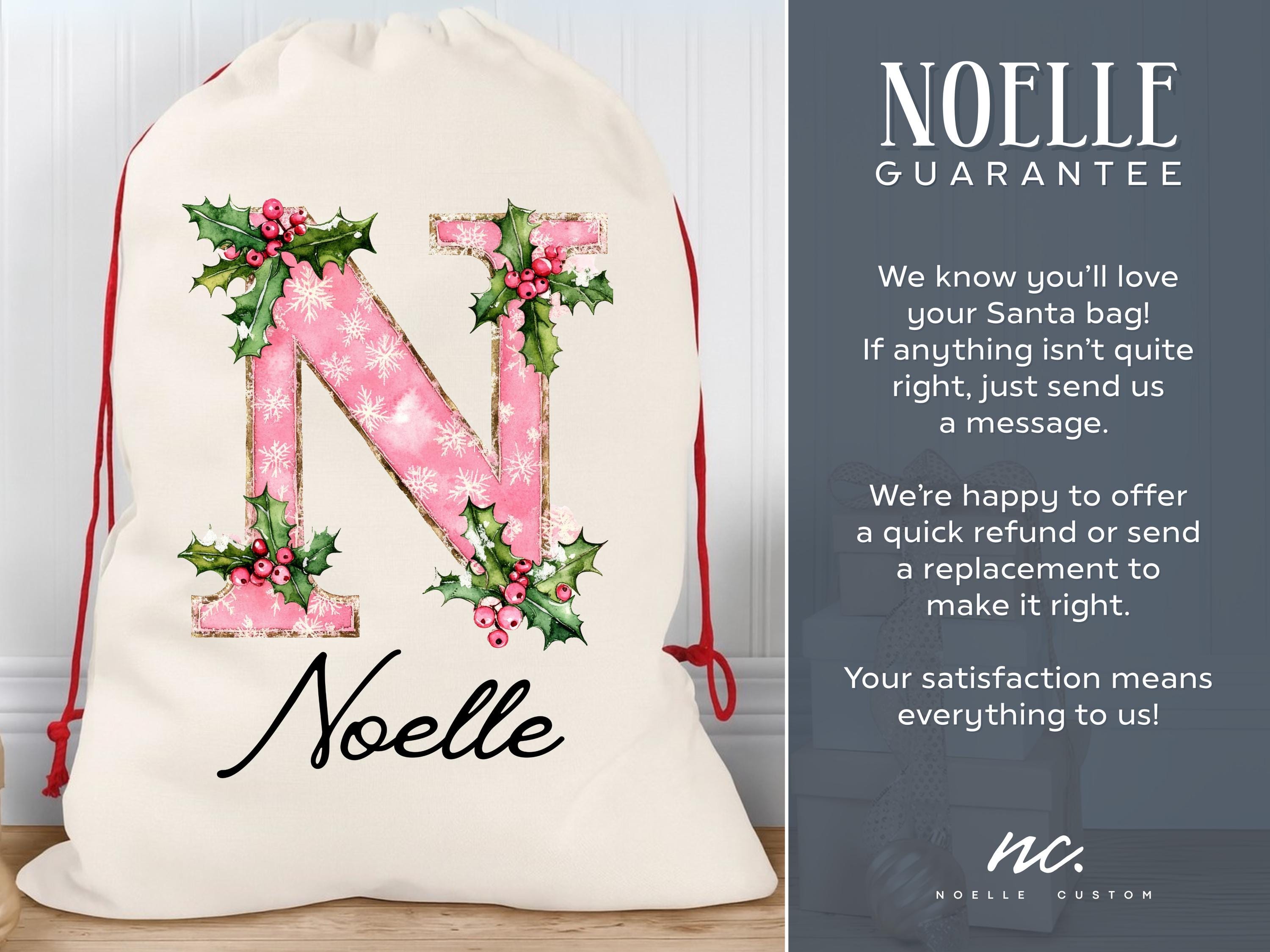 Personalized Initial Santa Bag Custom Initial Christmas Sack Christmas ...