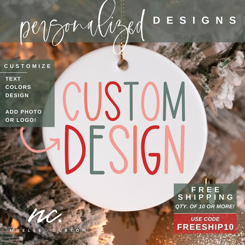 Custom Design Christmas Ornament DIY Personalized Ceramic Ornament Your ...