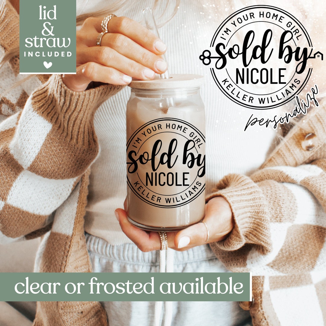 Realtor Gifts for Real Estate Agent Closing Gift 16 Oz Iced Coffee ...