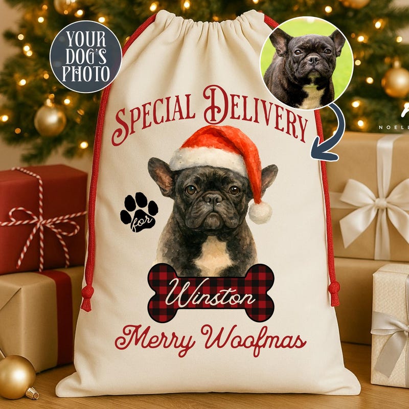 Christmas Sacks With Dogs - Etsy