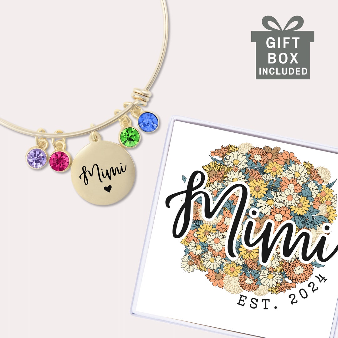 Mimi Est 2024 Bracelet Mimi Gift for New Grandma Pregnancy Announcement ...