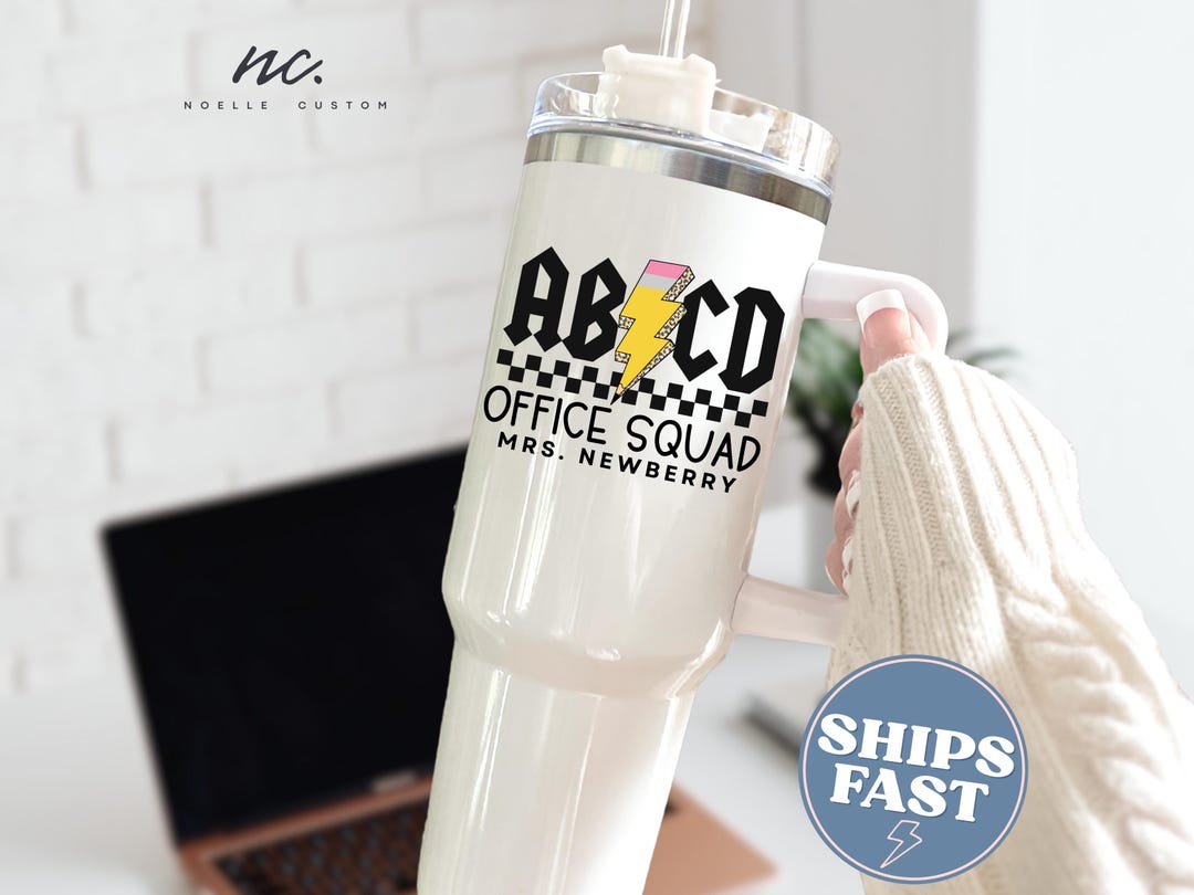 Custom Office Squad 40z Tumbler Gift Personalized Tumbler With Handle ...