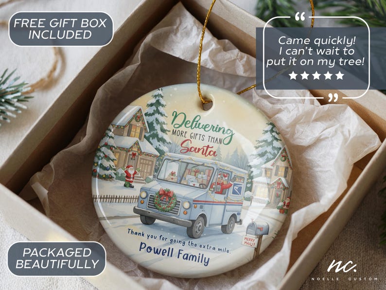 Custom Mailman Ornament Delivering More Gifts Than Santa Postal Worker ...