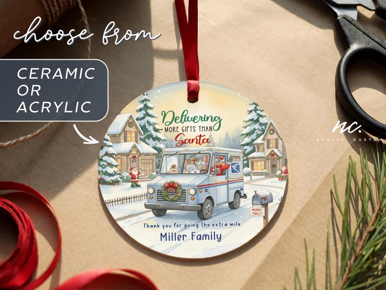 Custom Mailman Ornament Delivering More Gifts Than Santa Postal Worker ...