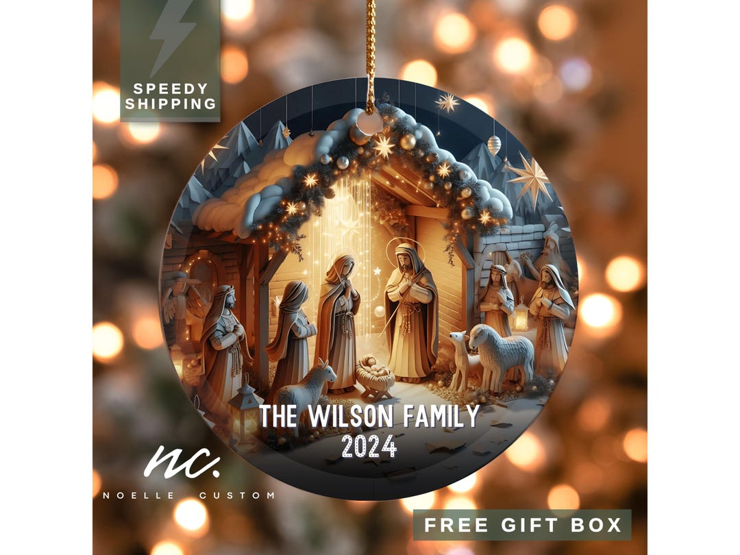 Nativity Christmas Ornament Nativity Set Jesus Ornament Christian ...