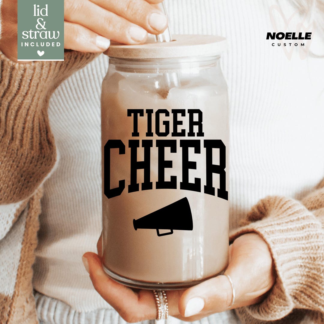 Cheer Team Glass Cup Personalized Cheer Mom Era Gift for Cheer Coach ...