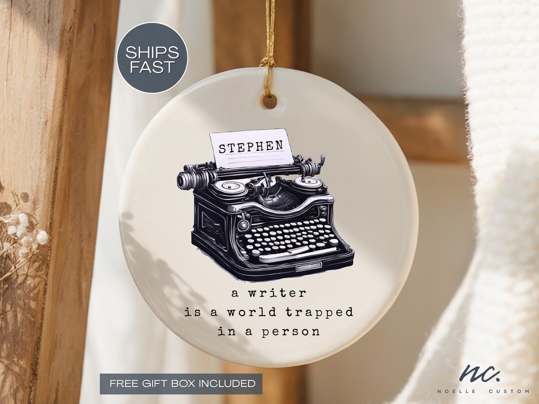 Custom Writer Ornament Typewriter Ornament for Authors Book Writer ...