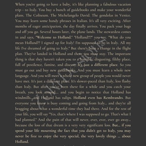 Dark Full Welcome to Holland Poem Print | Neutral Special Needs Art ...