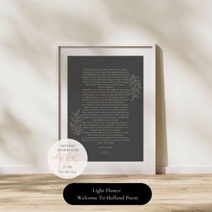 Dark Flower Welcome to Holland Poem | Special Needs Art | Rett Syndrome ...