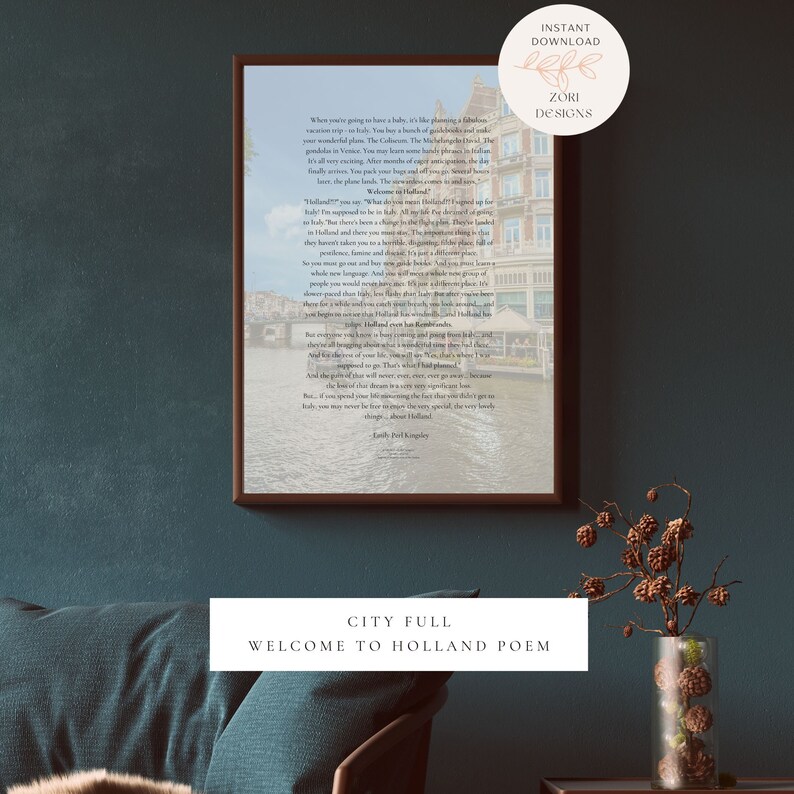 Welcome to Holland Poem City Full Print | Special Needs Art | Down ...