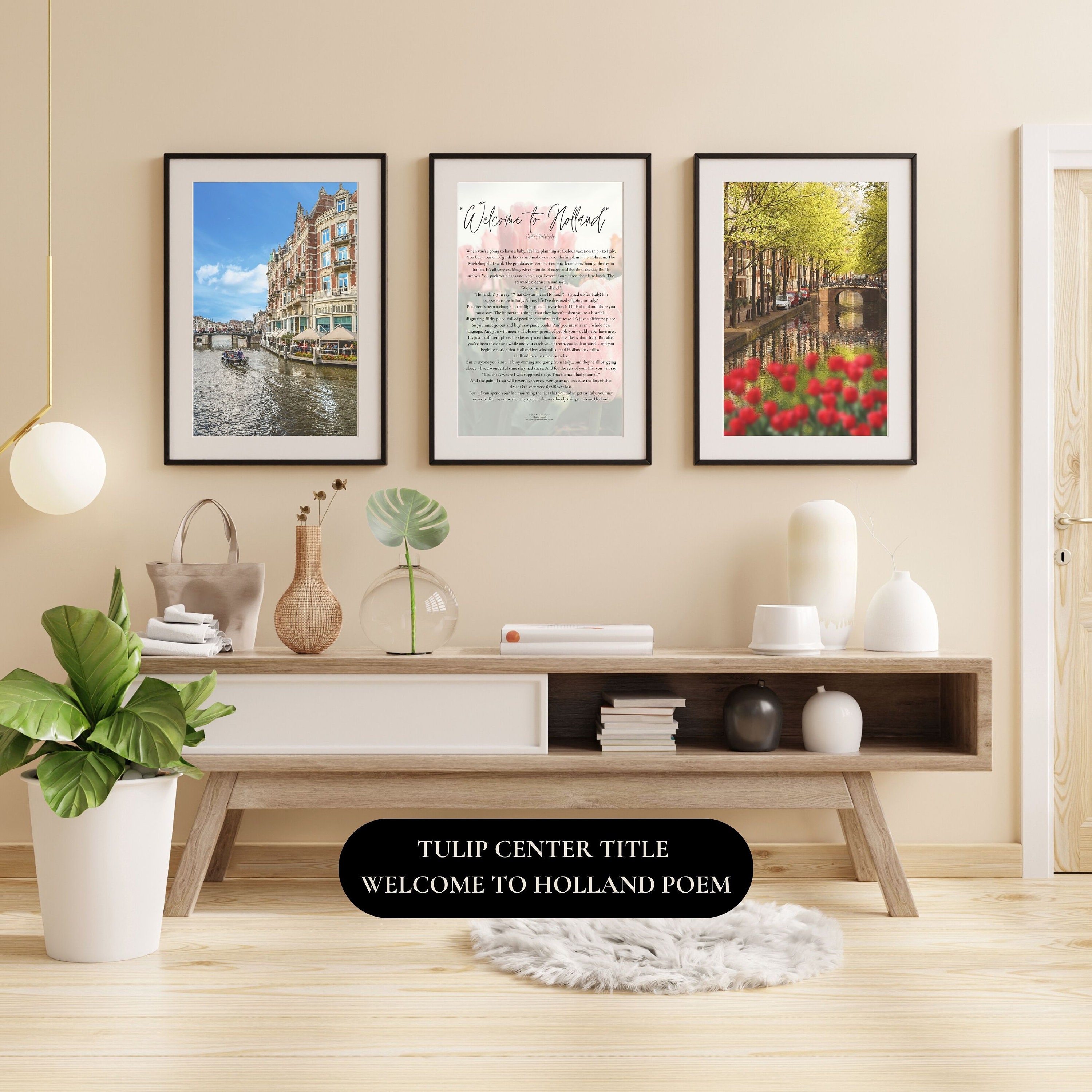 Tulip Center Title Welcome to Holland Poem Print | Special Needs Art ...