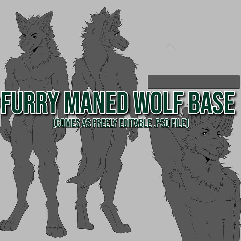 Wolf Ref Sheet Base - Etsy